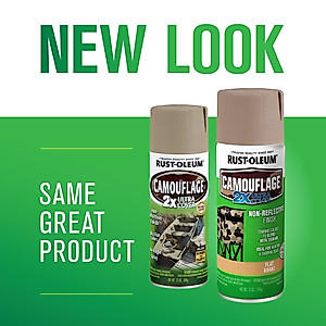 Rust-Oleum 279177 Camouflage 2X Ultra Cover Spray Paint, 12 oz, Khaki