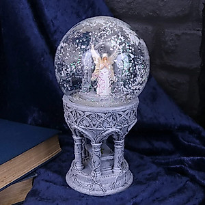 Nemesis Now Love Remains Snowglobe Anne Stokes 18.5cm, Resin, Glass, Water, Ivory