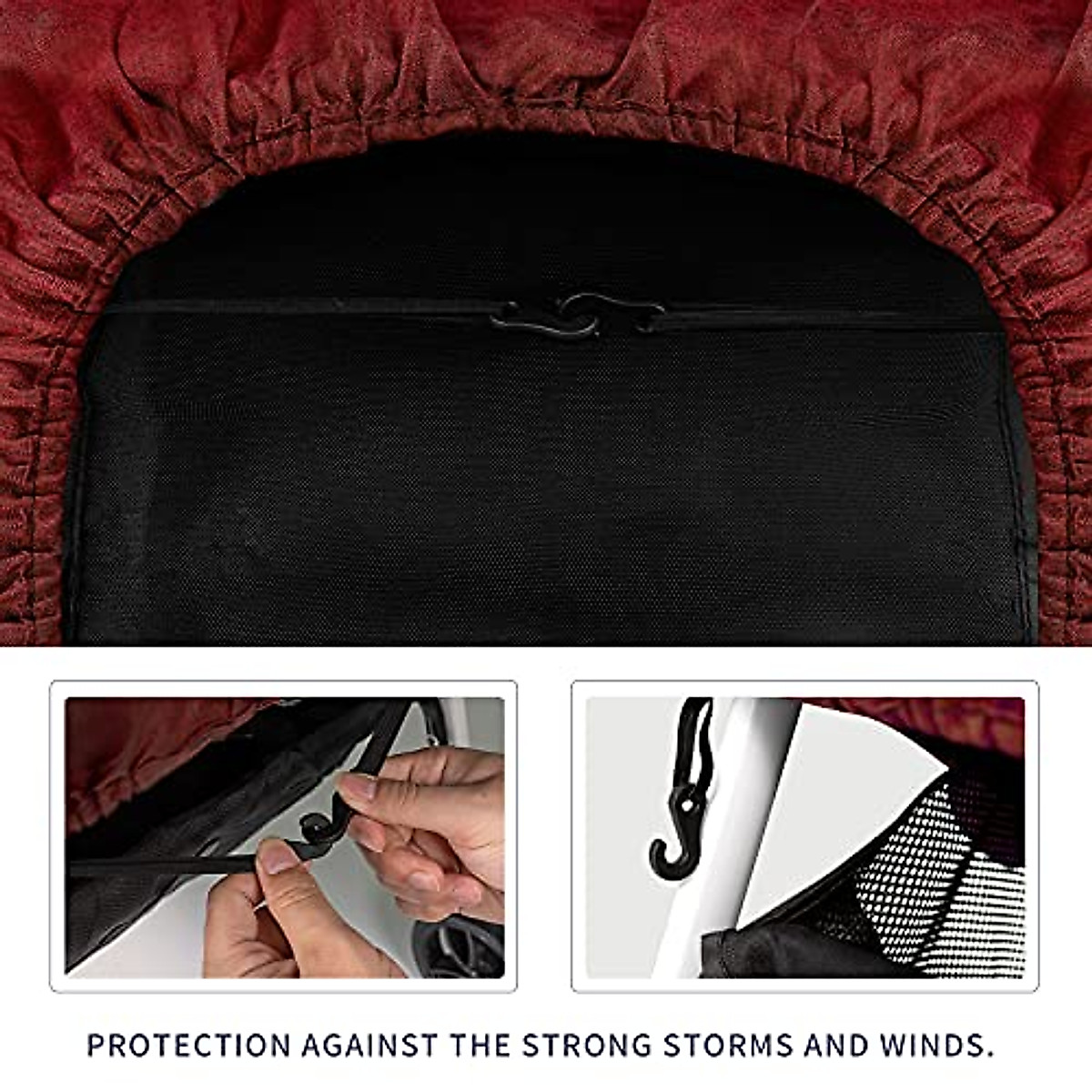 Stroller Rain Cover & Mosquito Net,Weather Shield Accessories - Protect from Rain Wind Snow Dust Insects Water Proof Ventilate Clear-Breathable Bug Shield for Baby Stroller by Gihims(Red)