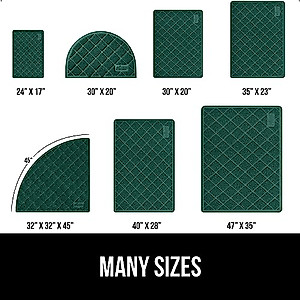 GORILLA GRIP Cat Litter Box Mat, Water Resistant Kitty Litter Trapping Mat, Textured Backing, Easy to Clean, Less Waste and Clean Floors, Kitten Supplies for Indoor Cats, Soft on Paws, 30x20 Green