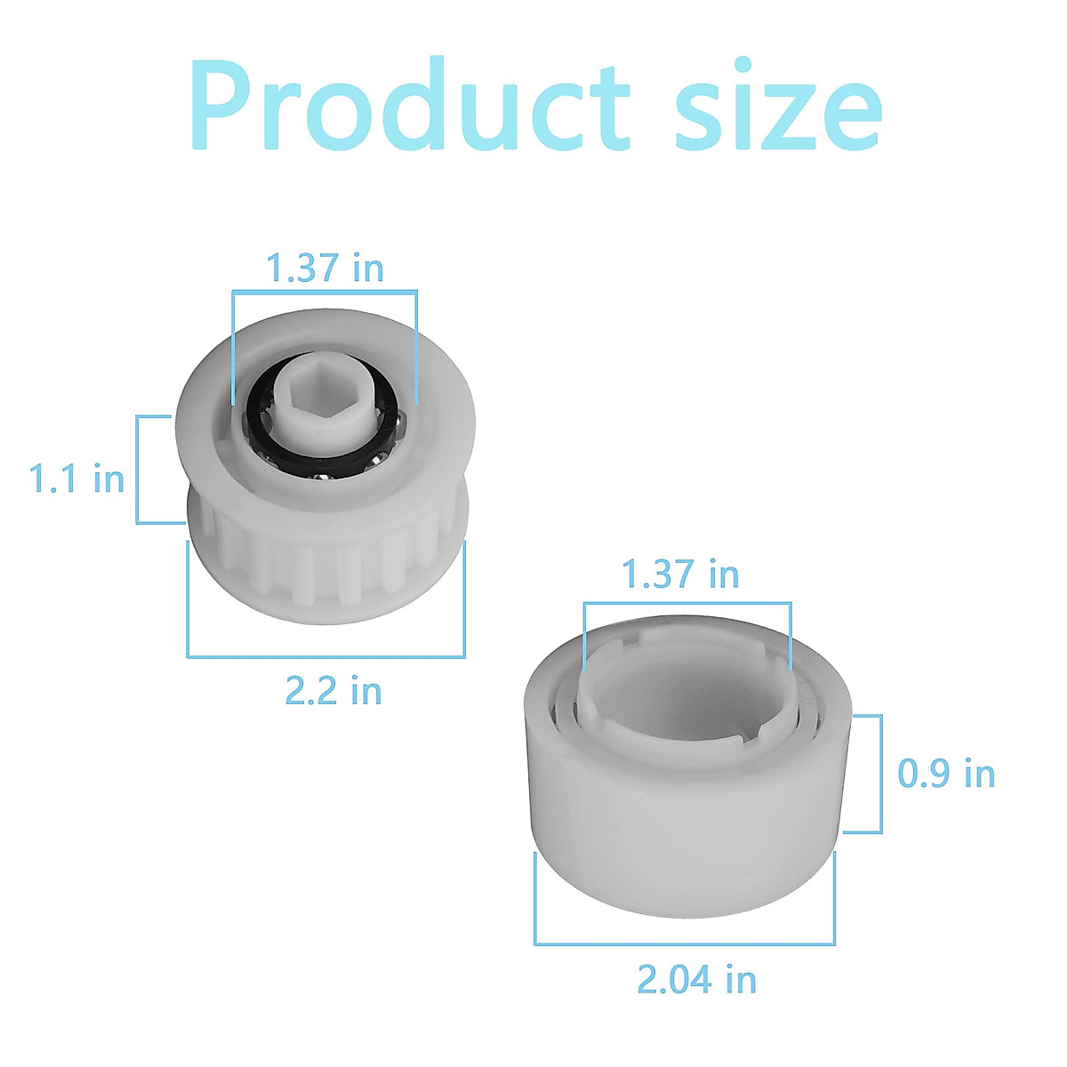 Aillsa 3884997-R6 Replacement Parts Pool Cleaner-Guide Wheels 4 Pack with 2 PackPully Gears Compatible with Maytronics Dolphin Nautilus, Nautilus CC Plus, M200, M400, M500, Premier Pool Cleaner