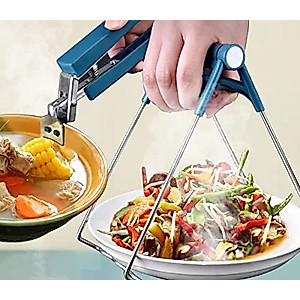 Kitchen Hot Plate Gripper,Anti scald disc holder，Tongs Silicone Gloves，Anti scalding pad-6 Pack High temperature resistant anti-skid bowl anti-skid stainless steel Avoid Scalding Kitchenware Set