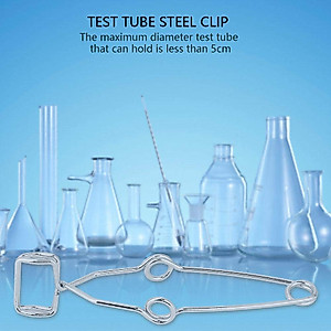 5PCS Spring Test Tube Holders Steel Clip Clamp Holder Testing Tube Holder Laboratory Test Tube Clip Laboratory Experiment Testing Holder 14.5cm Length Suitable for Standard Test Tubes