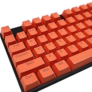 104Pcs Keycaps,Mechanical Keyboard Keycaps,Key Caps,Gaming Keyboard Keycaps,Keycaps,Universal Backlight KeyCaps,KeyCaps Replacement,ABS OEM Keyboard Accessory for Mechanical Keyboards Orange