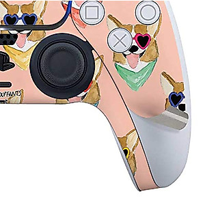 Skinit Decal Gaming Skin Compatible with PS5 Controller - Officially Licensed Bouffants and Broken Hearts Corgi Love Design