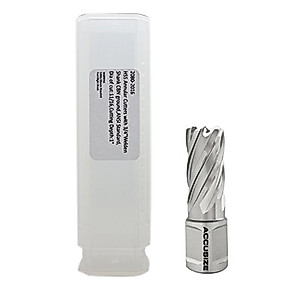 Accusize Industrial Tools 11/16'' X1'' Cutting Depth H.S.S. Annular Cutter with 1 Pc Pilot Pin, 2080-2016Pin