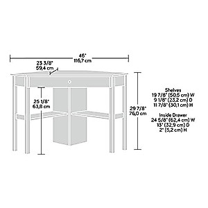 Sauder Beginnings Corner Computer Desk, Cinnamon Cherry finish