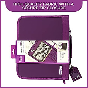 Metal Die & Stamp Storage Folder Large - Holds Panels 8.5 x 11 inches - Includes Zip Closure Perfect for Crafting on The Go by Crafter’s Companion