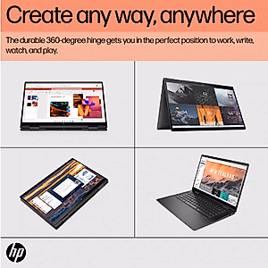 HP Envy x360 2-in-1 Laptop, 15.6“ Touchscreen FHD Display, AMD Ryzen 7 5825U Processor, 32GB RAM, 1TB SSD, HDMI, Stylus Pen, Wi-Fi 6, Windows 11 Home, Black