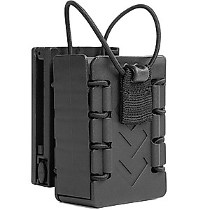 Polymer Radio Holster Molle Walkie Talkie Holder Tactical Duty Belt Radio Case Two Way Radio Pouch for BaoFeng UV5R 888S F8HP Kenwood Icom HYT Arcshell Retevis APX 6000 （2.9" L x 2.6" W x 4.1" H）