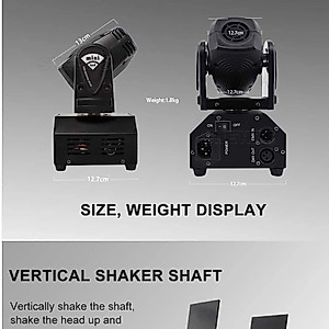 SHEHDS Moving Head Lights Mini LED 10W RGBW 4in1 Beam/Strobe Stage Lights Professional 11/13 DMX Channels Sound Activated DJ Lights for Disco Club Party Dance Wedding Bar - 2 Pack