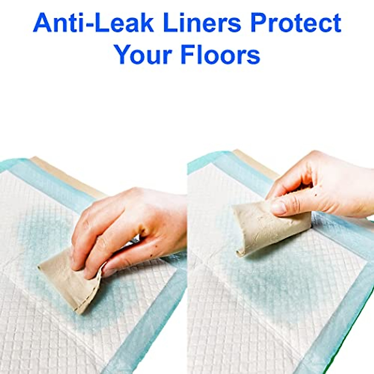 CALPALMY (100 Pads) Ultra Absorbency Pet Toilet Training Pads 18" x 13" Moisture Locking Technology Turns Liquid into Gel - Perfect for Rabbits and Guinea Pigs