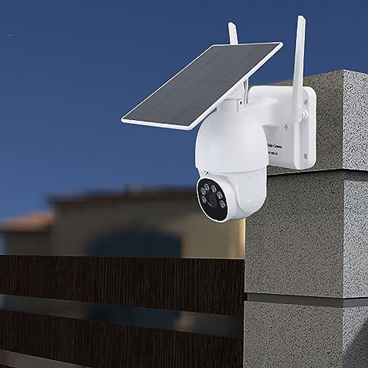 Solar Powered 1080P Security Camera 355° Pan Tilt AI Human Detection 2 Way Talk Extended Battery Life for Yard Factory Orchard Night Security Camera