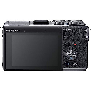 Canon EOS M6 Mark II Mirrorless Digital Camera (Silver) Body Only Kit with Auto (EF/EF-S to EF-M) Mount Adapter + 32GB Sandisk Memory + 100EG Padded Case and More.