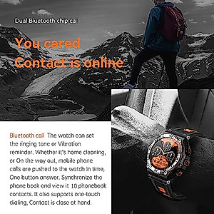 Cheerall 1.43” AMOLED Touch Screen Military Smart Watch for Answer Make Call, 5ATM Waterproof Fitness Tracker with AI Voice Assistant 100+ Workout Modes Heart Rate SpO2 Sleep Monitor for Men Women