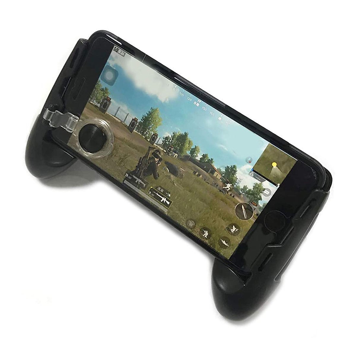 Mobile Joystick Controller Grip Case for Smartphones, Mobile Phone Gaming Grip with Joystick, Controller Holder Ergonomic Design (Black Type 01)