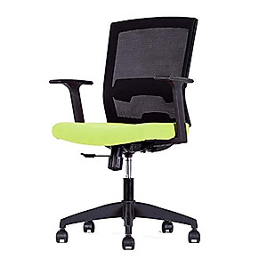 WYKDD Furniture Mid-Back Black Mesh Executive Swivel Ergonomic Office Chair with Back Angle Adjustment (Color : Black)
