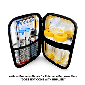 Casematix 8 Inch Insulated Asthma Inhaler Medicine Travel Bag Case Compatible with Inhaler Spacer, Masks and More, Includes Case Only