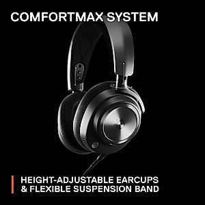 SteelSeries Arctis Nova Pro Multi-System Gaming Headset - Premium Drivers - Hi-Res Spatial Audio - GameDAC Gen 2 - ESS Quad-DAC - ClearCast Mic - PC, PS5, PS4, Switch (Renewed)