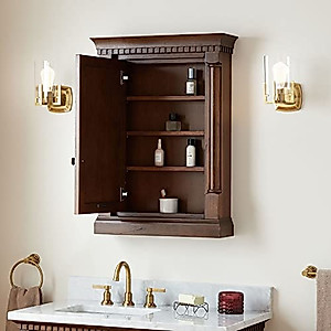 Signature Hardware 484247 Claudia 24" Mahogany Framed Single Door Medicine Cabinet