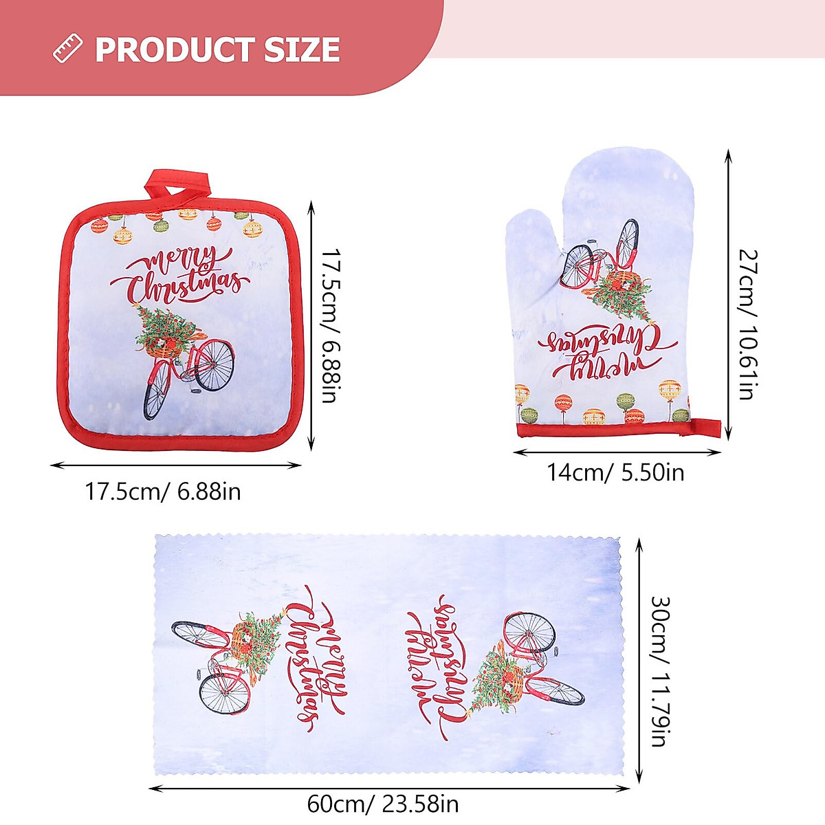 BESTOYARD 1 Set Gloves Mat Washcloths Towel Heavy Duty Oven Mitts Hot Mitts for Kitchen Oven Mitts for Kitchen Oven Mittens Baking Oven Mitt Microwave Glove Hand Polyester 3 Piece Set