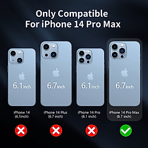 Case Compatible with iPhone 14 Pro Max, Heavy Duty Protective Black Phone Case, Full Body Shockproof Durable Silicone Rubber with Hard PC Rugged Sturdy Phone Cover for 14 Pro Max 6.7 Inch. (Black)