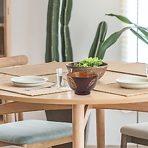 Cabilock Decoration Storage Containers Wood Bowl| Wooden Bowls for Food Wooden Salad Bowl Calabash Bowls 4.48 Bowl for Japanese Ramen Bowls