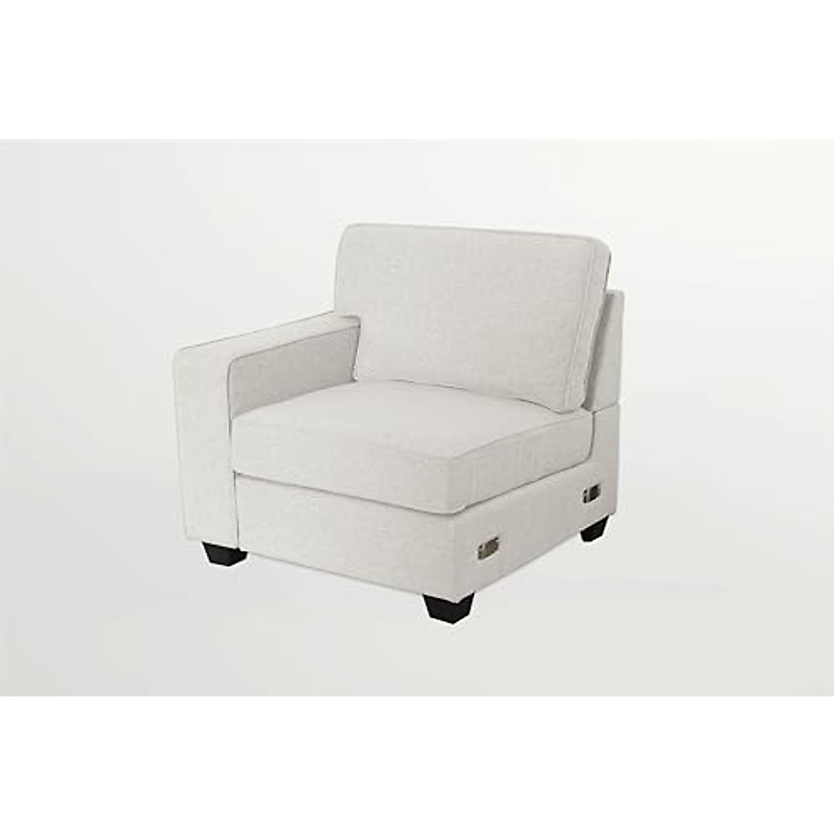 Legend Vansen 137'' Reversible Flexible Combination Modular Sofa Couche with Ottoman Sectional, Cream