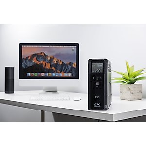 APC UPS BR1500MS, 1500VA Sine Wave UPS Battery Backup & Surge Protector, Backup Battery with AVR and LCD Display, 2 USB Charging Ports, Uninterruptible Power Supply, APC Back-UPS Pro Series (Renewed)