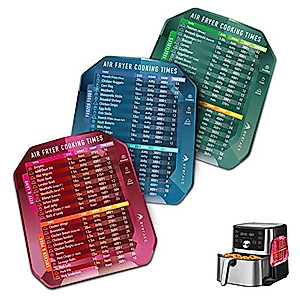 Air Fryer Cheat Sheet Magnets Cooking Guide, Air Fryer Magnetic Cheat Sheet Set Cooking Times Chart - Instant Vortex Air Fryer Accessories Oven Cooking Pot Temp Cookbooks (RGB)