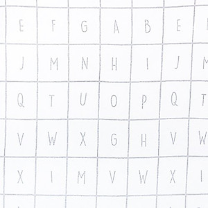 TEALBEE Baby: 100% Organic Cotton Fitted Crib Sheet for Standard Crib Mattress - Softest Hypoallergenic Breathable Cribsheet - Gender Neutral Nursery for Boy or Girl (White & Grey)