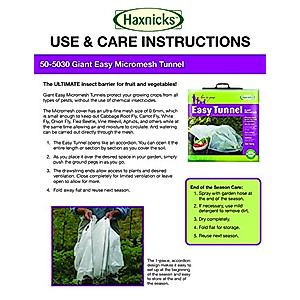 Tierra Garden 50-5030 Haxnicks Easy Micromesh Tunnel Garden Cloche, Giant