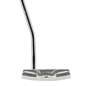 Bell F-360 Full Offset Standard Blade Golf Putter + Winn Dri-Tac Dark Gray Jumbo Pistol Lite Grip (Right, 40)