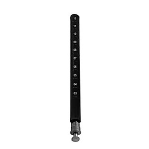 Quantum Storage P34BK-4 4-pack Posts for Wire Shelving, Black Finish, 34" Height x 1" Diameter