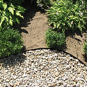 EasyFlex Aluminum Landscape Edging Project Kit, 8 Metal Garden Edging Pieces with Spikes, 48 feet, Mill