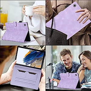 Tablet PC Case Compatible with Samsung Galaxy Tab A8 Case 10.5" X200 / X205 (2021) Premium PU Leather Folio Smart Protective Cover, Multi-Viewing Angles and Auto Wake & Sleep Compatible with Galaxy Ta