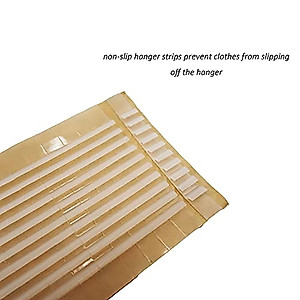 Non-Slip Hanger Grips for Wood Hangers- 100 Pcs Clear Non-Slip Rubber Hanger Grips Hanger Strips Adhesive Clothes Hanger Grips