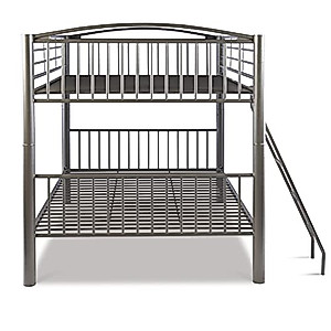 Powell Heavy Metal Bunk Bed, Full Over Full, Pewter