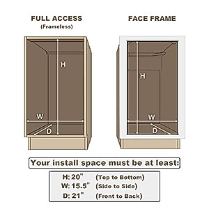 Anbuy 30 Liter / 8 Gallon Dual Under Counter Kitchen Cabinet Pull-Out Trash Can, Double Compartment Under Sink Sliding Pull Out Waste Container Bin Trash Cans, Under Cabinet Slide Out Dual Cans