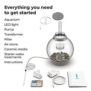 Classic 15 Aquarium with Standard Light - 4 Gallon, Silver