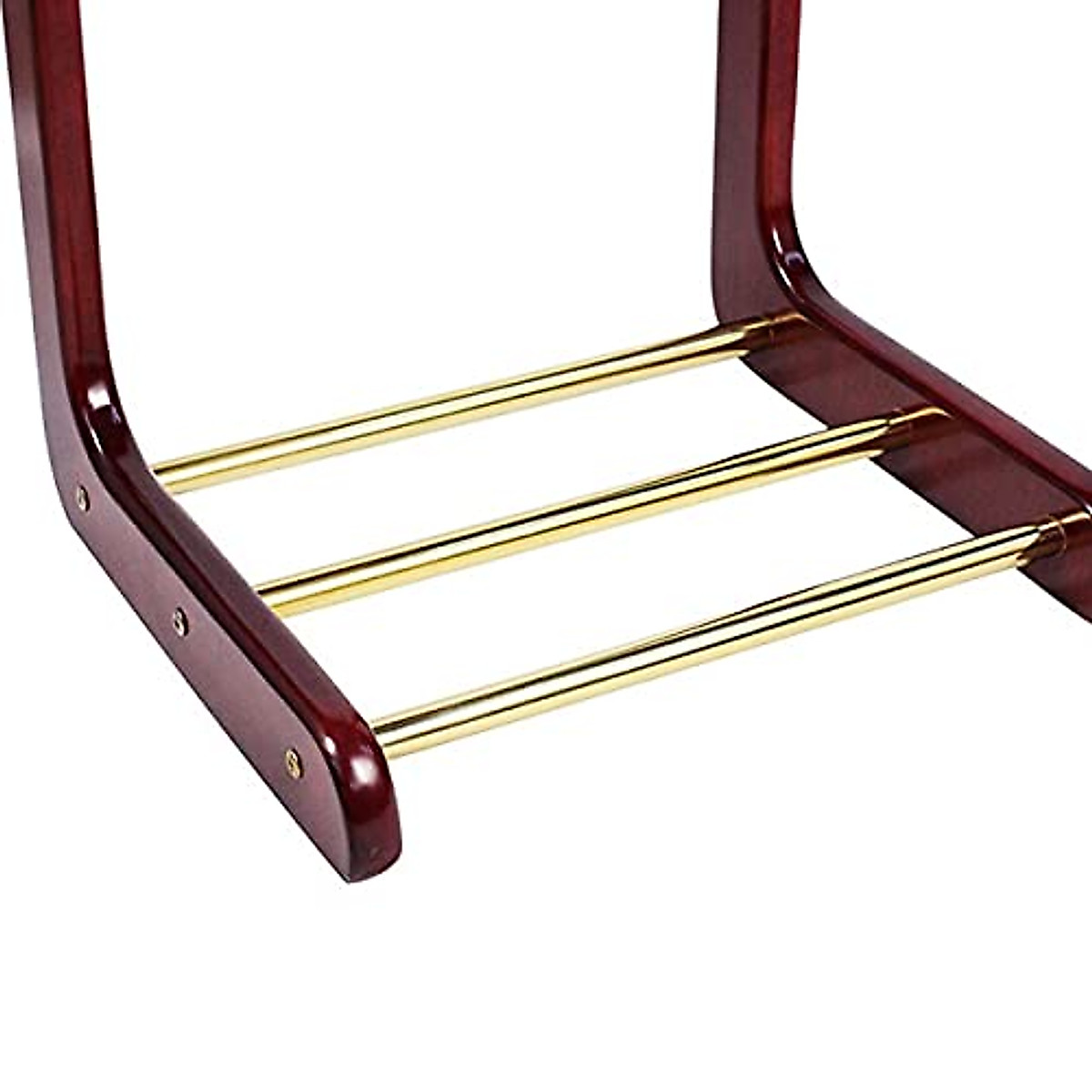 FOLREORP Suit Valet Stand Freestanding with Top Tray Contour Hanger Trouser Bar Shoe Rack Tie & Belt Wardrobe Valet Stand Stand Organizer for Both Living Room and Bed Room Pine