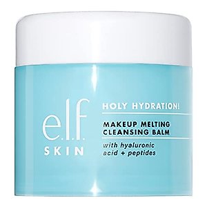e.l.f. Holy Hydration! Makeup Melting Cleansing Balm, Face Cleanser & Makeup Remover, Infused with Hyaluronic Acid to Hydrate Skin, 2 Oz