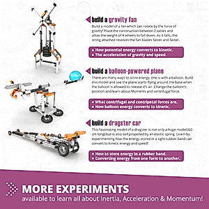 Engino- STEM Toys, Construction Toys for Kids 9+, Newton's Laws Inertia, Kinetic & Potential Energy, Educational Toys, STEM Kits, Gifts for Boys & Girls (8 Model Options)
