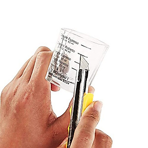 Espresso Shot Glasses Measuring cup Liquid Heavy Glass Wine Glass Shot Glass 26-Incremental Measurement 2 OZ 2 Features 60ML (Sturdy-2 pack)