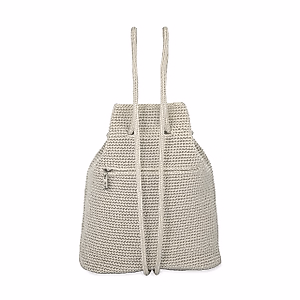 The Sak Large Dylan Backpack in Crochet, Adjustable Backstrap, Natural