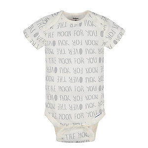 Gerber Baby 8-Pack Short Sleeve Onesies Bodysuits, Elephants, 0-3 Months