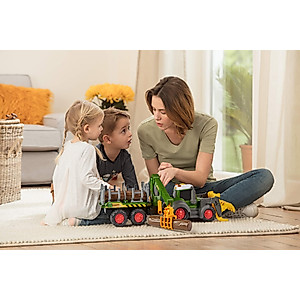 DICKIE TOYS - Happy Fendt 25 Inch Forester Truck and Trailer, Green