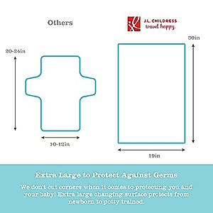 Disney Baby by J.L. Childress Full Body Portable Changing Pad for Baby, Mickey Black , 19x30 Inch (Pack of 1)