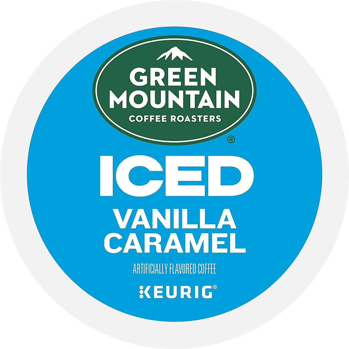 Green Mountain Coffee Roasters ICED Vanilla Caramel, Single Serve Keurig K-Cup Pods, Flavored Iced Coffee, 12 Count(Pack of 6)