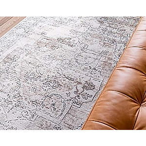 Rugs.com Oregon Collection Rug – 9' x 12' Ivory Low-Pile Rug Perfect for Living Rooms, Large Dining Rooms, Open Floorplans
